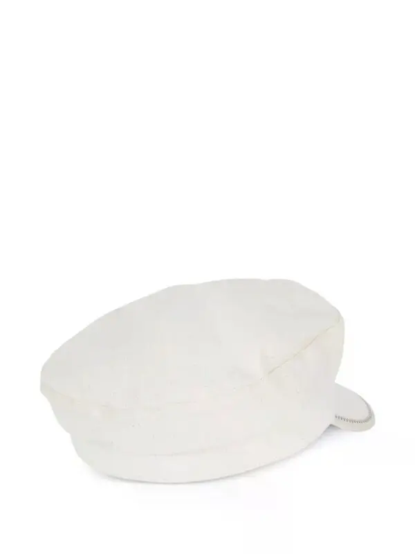 Moncler Logo Patch Whipstitch Trim Baker Hat