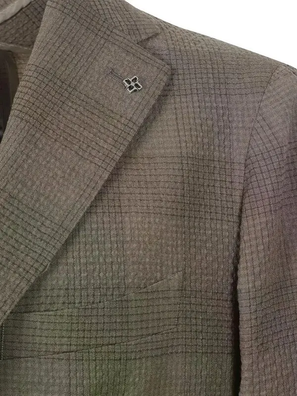 Tagliatore Check-pattern Seersucker Blazer