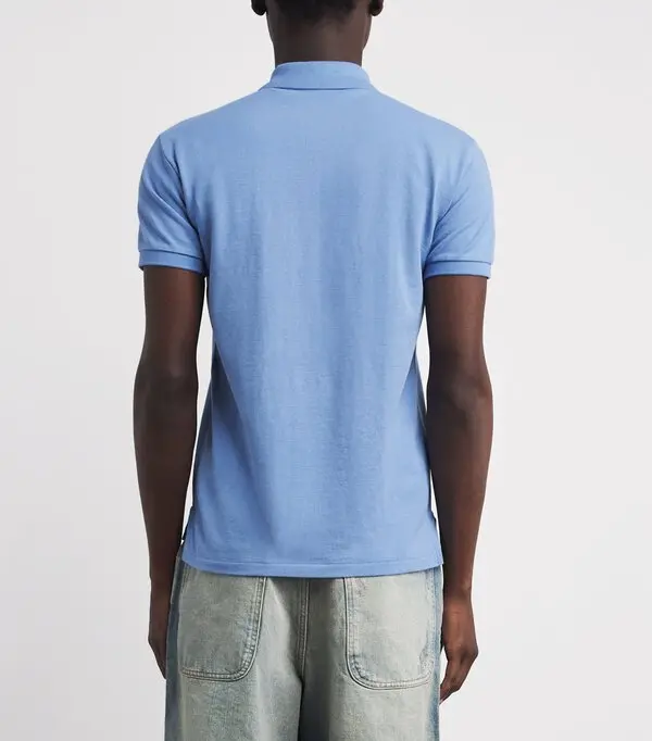 Polo Ralph Lauren Cotton Mesh Custom Slim Fit Polo Shirt With Embroidered Pony