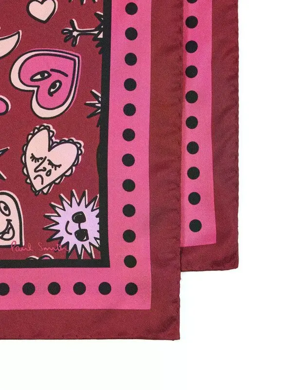 Paul Smith Heart-print Scarf - Red