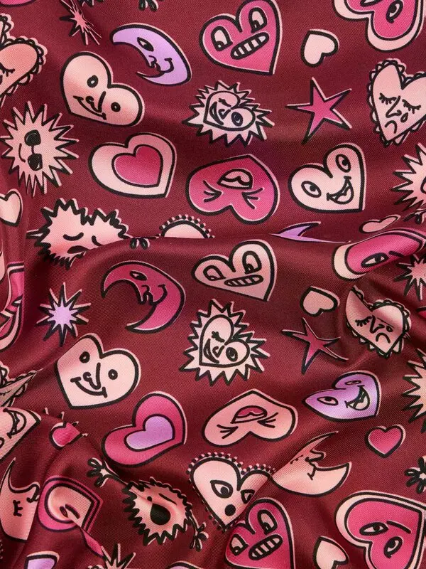 Paul Smith Heart-print Scarf - Red