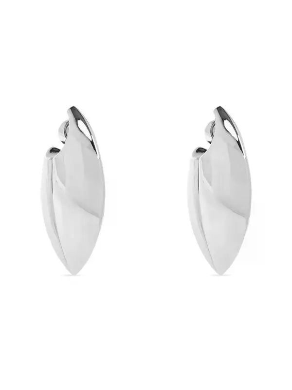 Givenchy Cocoon Curved-shape Earrings - Silver