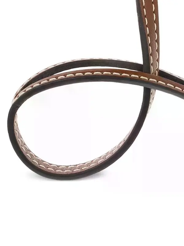 Max Mara Logo Leather Charm - Brown