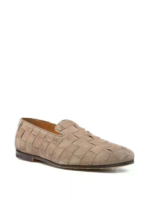 Premiata Braided Suede Loafers