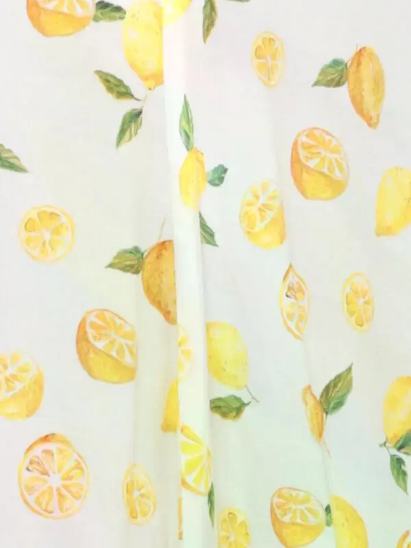 MAR DE MARGARITAS Lemon-print Shirred Midi Skirt