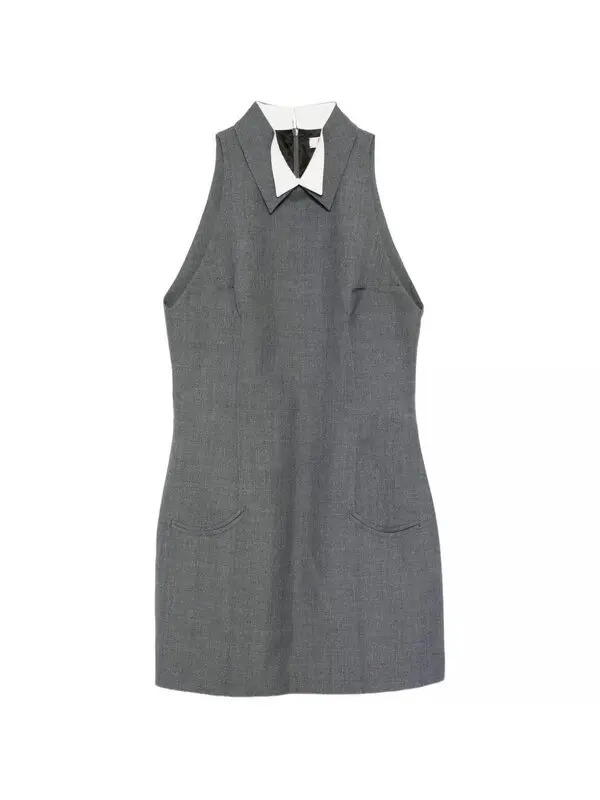 AO YES Contrast-collar Sleeveless Dress