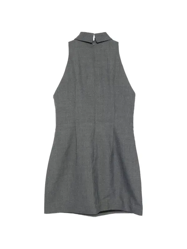 AO YES Contrast-collar Sleeveless Dress