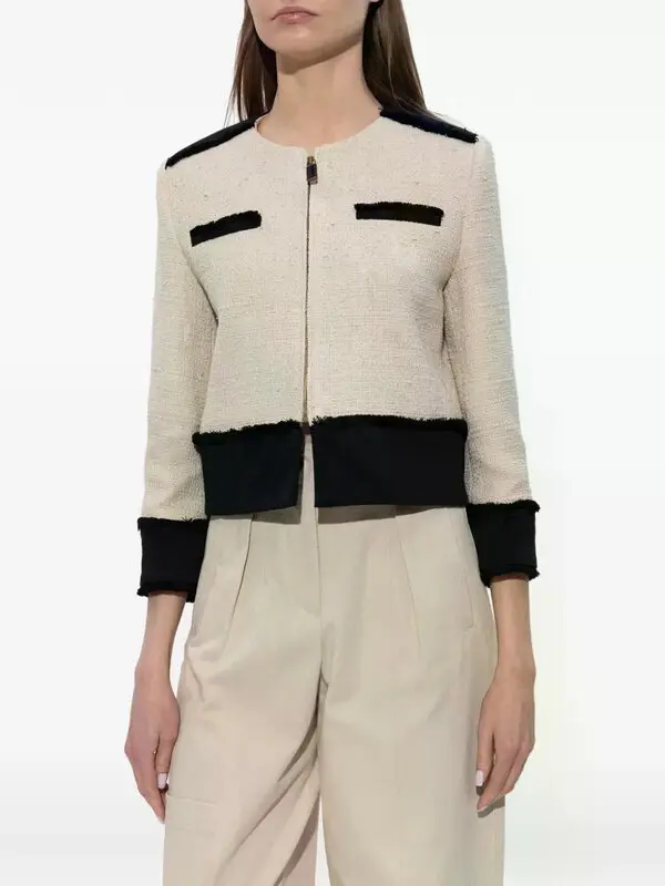 Max Mara Pagaia Cropped Jacket With Fringed Trim