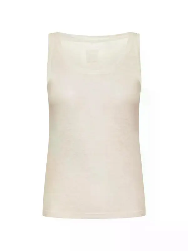 120% Lino Slub Texture Tank Top - Neutrals