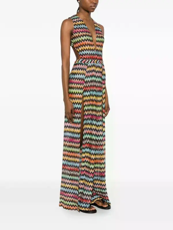 Missoni Zigzag-knit Cut-out Jumpsuit