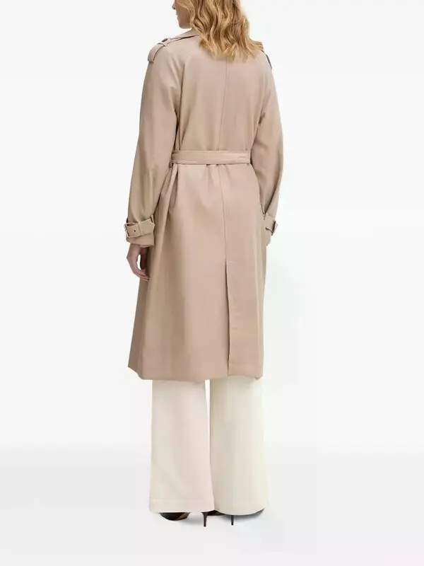 Guess Double-breasted Belted Trench Coat