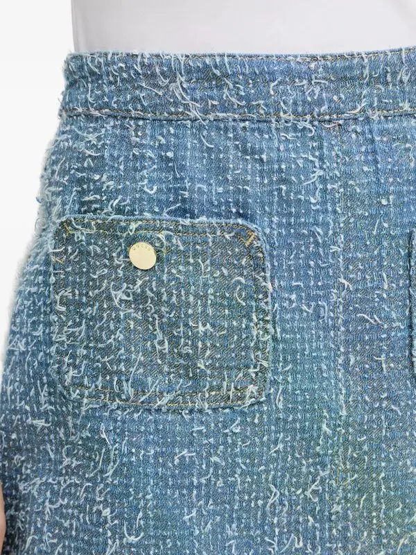 Guess Tweed Frayed-edge Mini Skirt