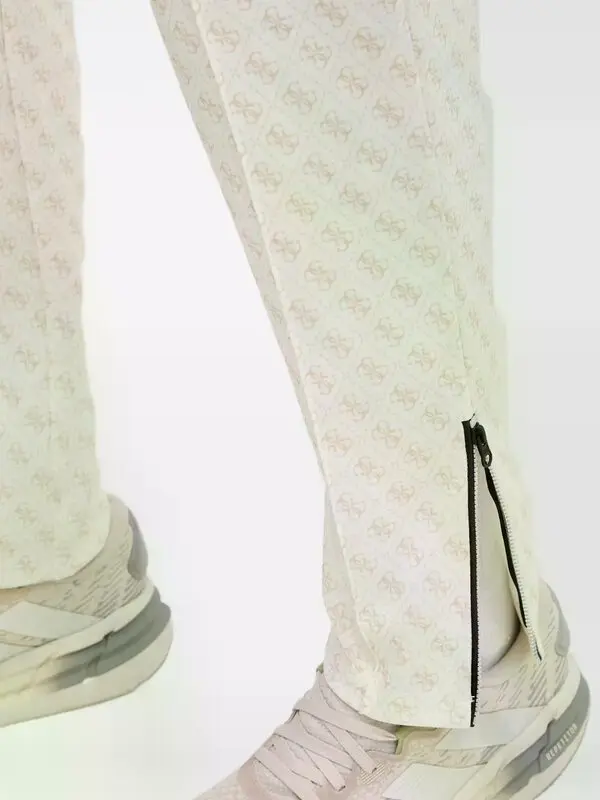 Guess Patterned Track Pants - White