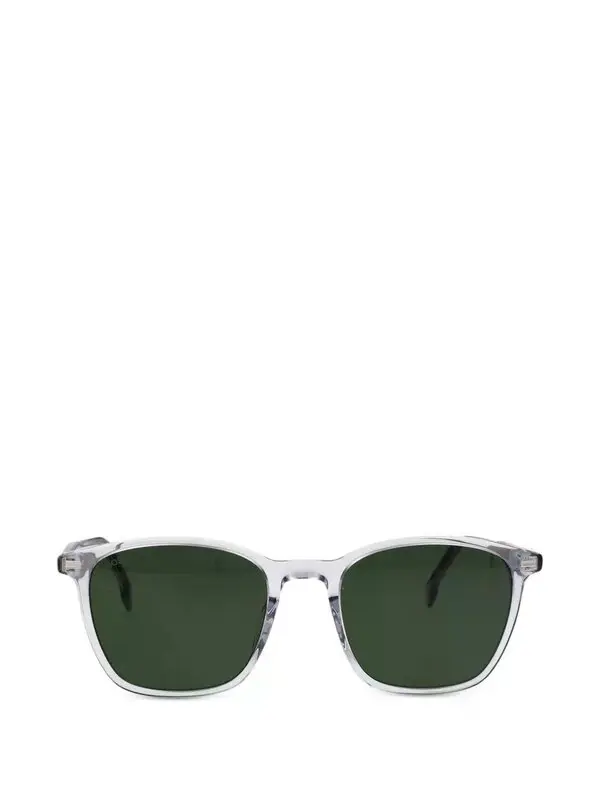 BOSS Temple Logo Square-frame Sunglasses - Grey