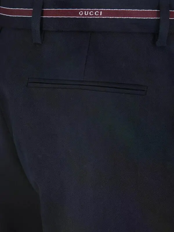 Gucci Tailored Wool Trousers - Blue