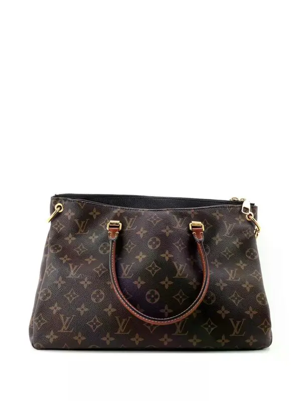 LOUIS VUITTON Pallas Tote Monogram Canvas Leather Shoulder Bag - Brown