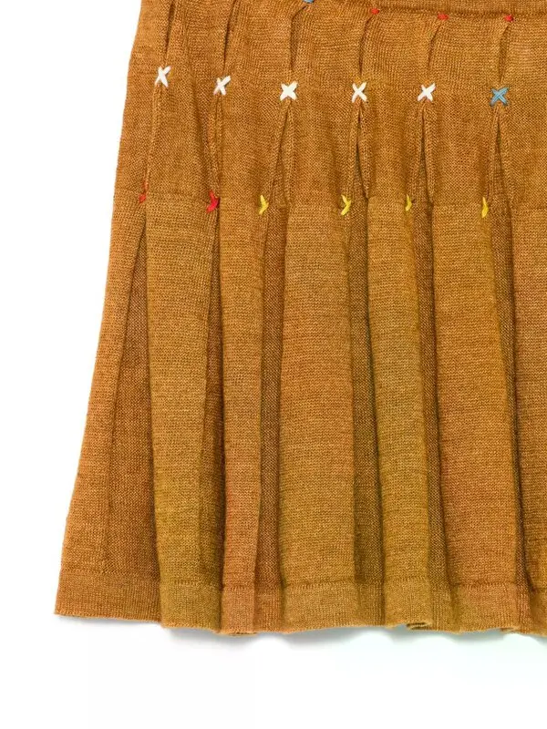 YANYAN Double-layer Pleated Mini Skirt