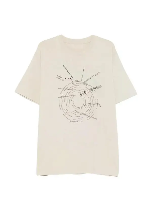 BLESS Word-print" T-shirt - Neutrals