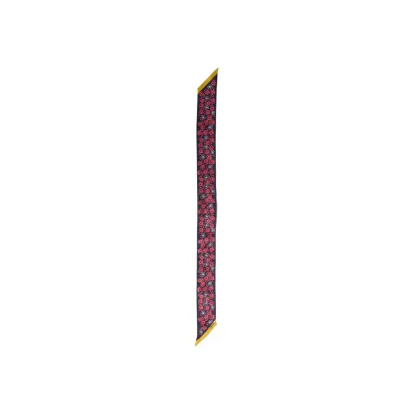 Miu Miu Printed Twill Scarf - Navy
