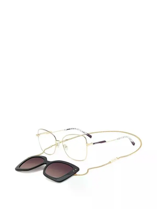 Missoni Square Frame Clip-on Sunglasses With Detachable Chain