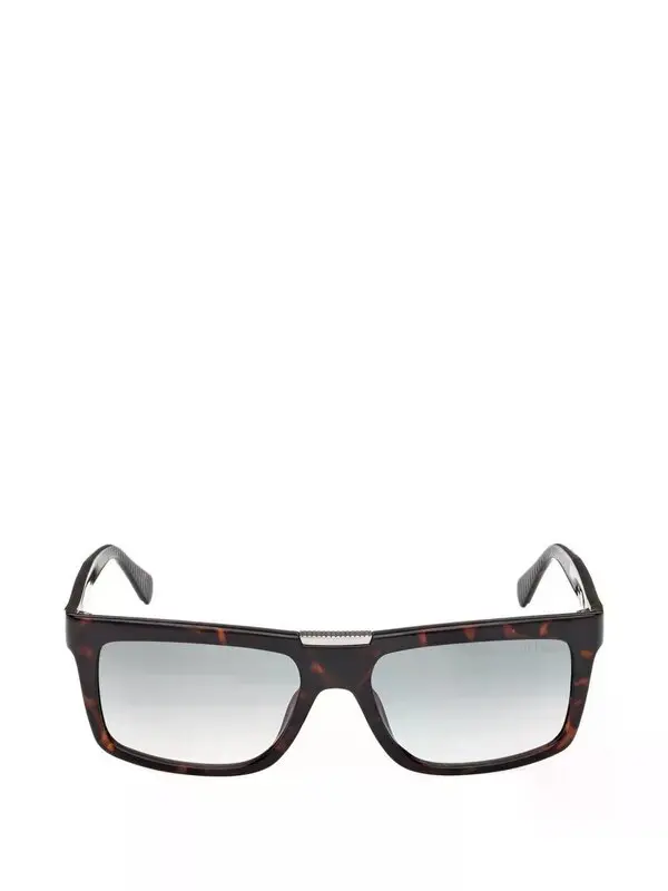 Guess Tortoiseshell-effect Rectangle-frame Sunglasses - Brown