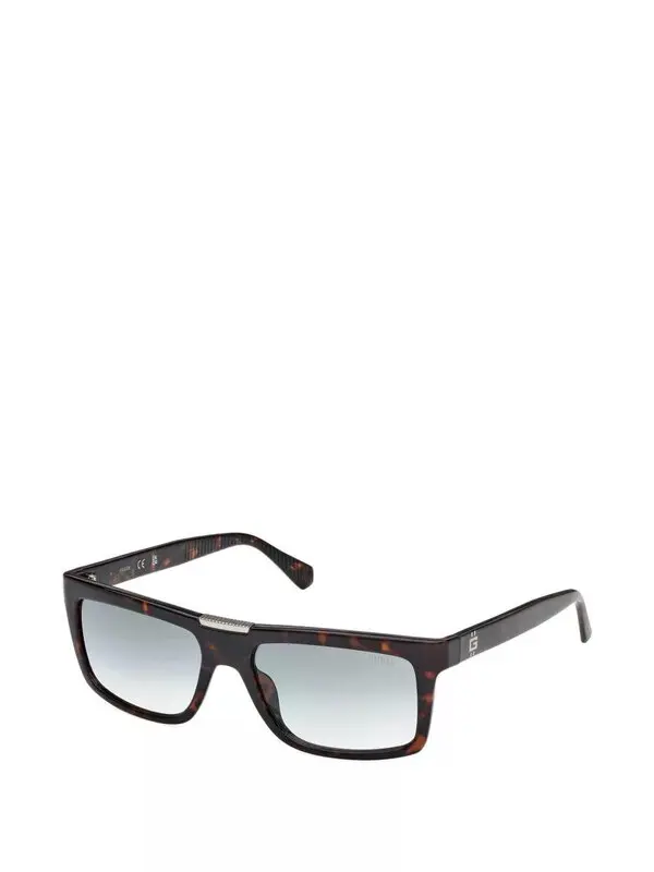 Guess Tortoiseshell-effect Rectangle-frame Sunglasses - Brown