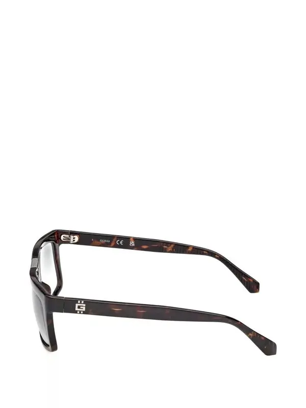 Guess Tortoiseshell-effect Rectangle-frame Sunglasses - Brown
