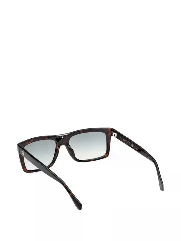 Guess Tortoiseshell-effect Rectangle-frame Sunglasses - Brown