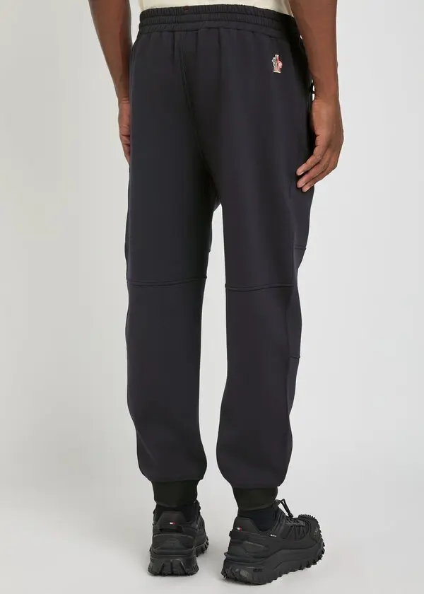 Moncler Logo-appliquéd Stretch-jersey Sweatpants - Navy