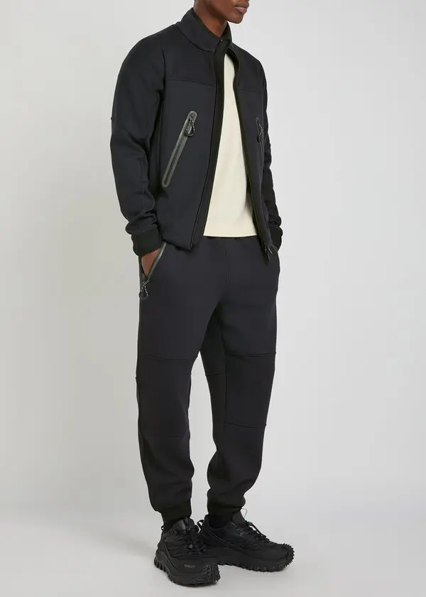 Moncler Logo-appliquéd Stretch-jersey Sweatpants - Navy