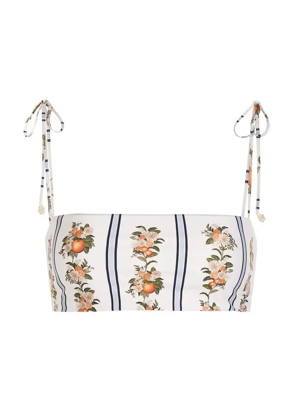 Agua Bendita Primavera Floral-print Bikini Top - Multicoloured