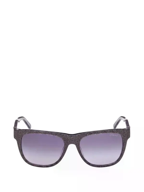 Guess Monogram Square-frame Sunglasses - Grey