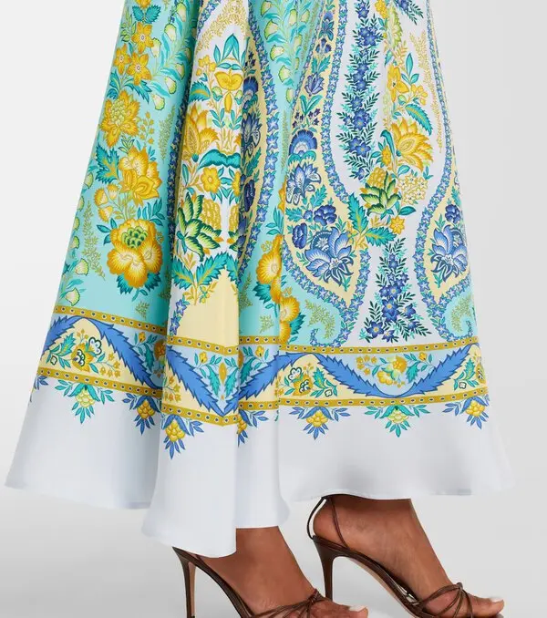Etro Floral Silk Maxi Skirt