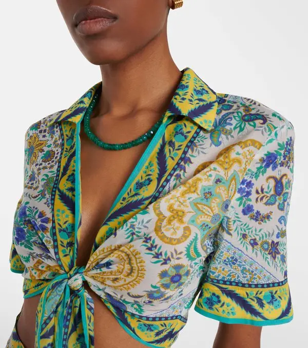 Etro Floral Cotton Crop Top