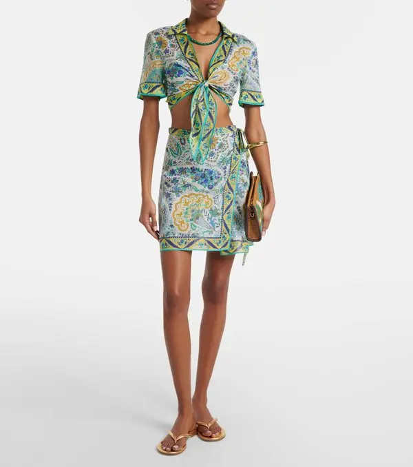 Etro Floral Cotton Crop Top