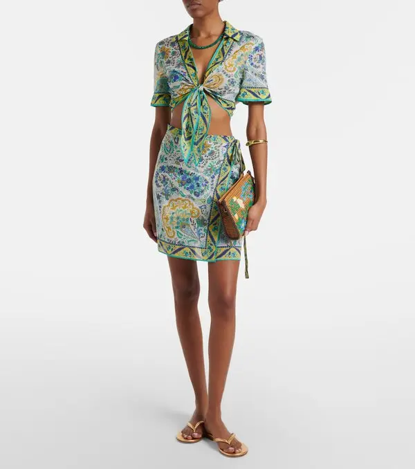Etro Floral Cotton Beach Cover-up - Multicoloured