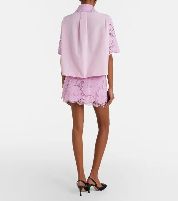 PATOU Lace Mini Skirt - Pink