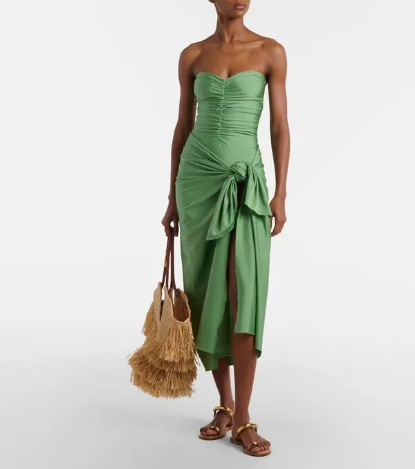 Jade Swim Nyla Satin Beach Cover-up - Green