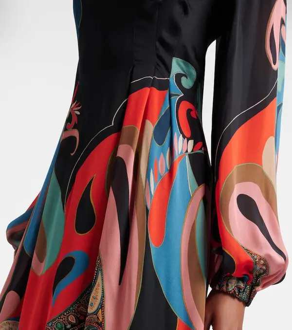 Etro Paisley Silk Maxi Gown