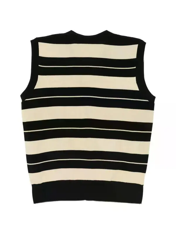 LESS Striped Buttoned Knit Vest