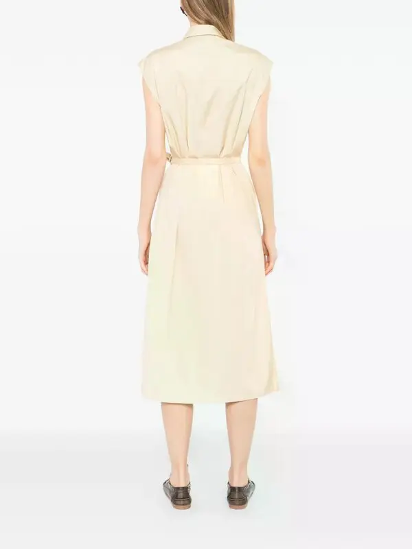 LESS Belted Shirt Dress - Neutrals