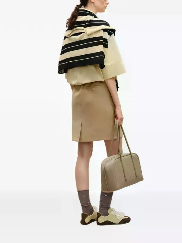 LESS Cropped Poplin Shirt With Drawstring Hem