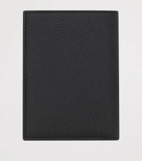 Saint Laurent Leather Cassandre Bifold Wallet - Black