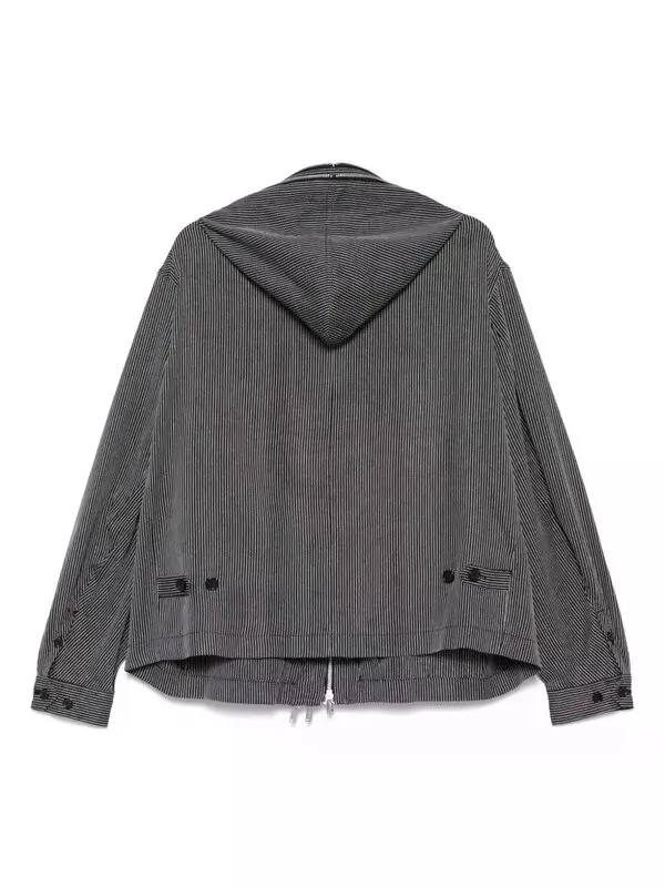 Undercover Striped Zip-up Hooded Jacket