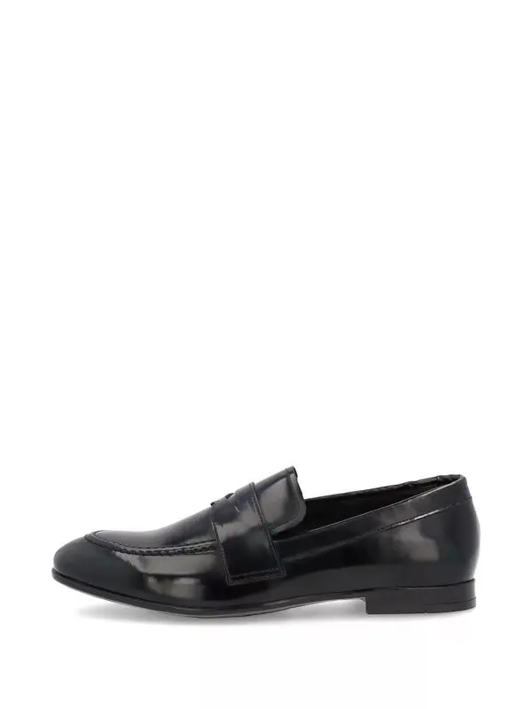 FRAU Polished Leather Loafers - Blue