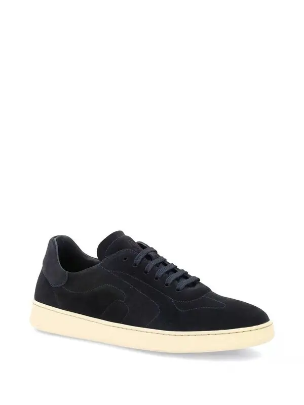 FRAU Suede Top-stitching Sneakers - Blue