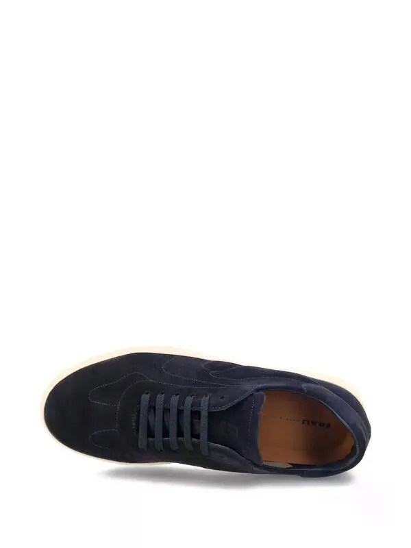 FRAU Suede Top-stitching Sneakers - Blue