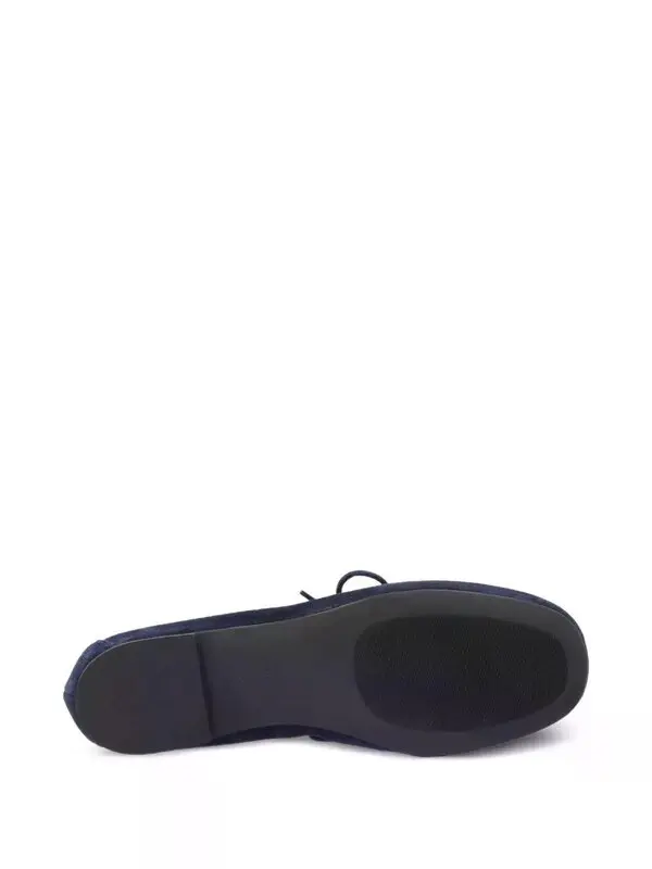 FRAU Suede Boat Loafers With Gold-tone Eyelets - Blue