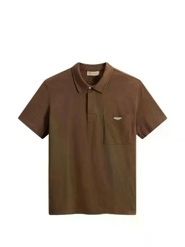 Woolrich Logo Pocket Polo Shirt - Brown