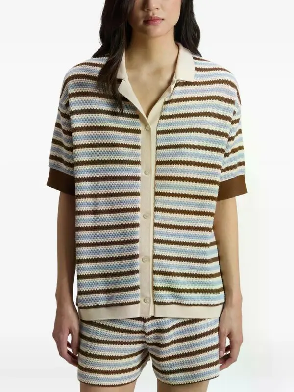 Woolrich Crochet Striped Shirt - Neutrals